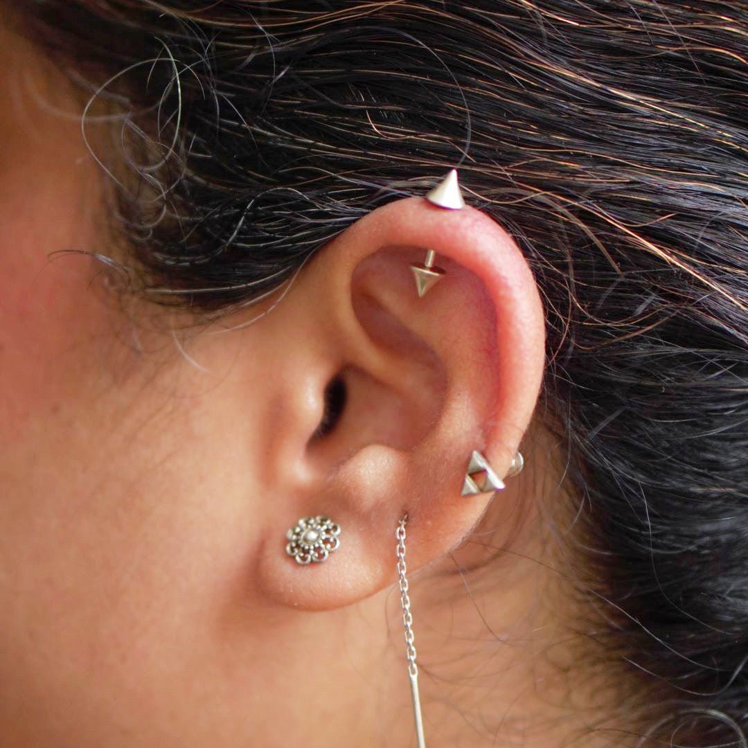 Silver Bugadi – Minimal Daily Wear Jewelry for Helix Piercing – Quirksmith